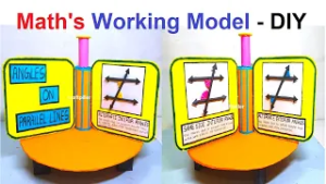 how to make math’s working model on parallel lines and their angles diy ...