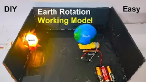 how to make earth rotation working model – geography model making ...