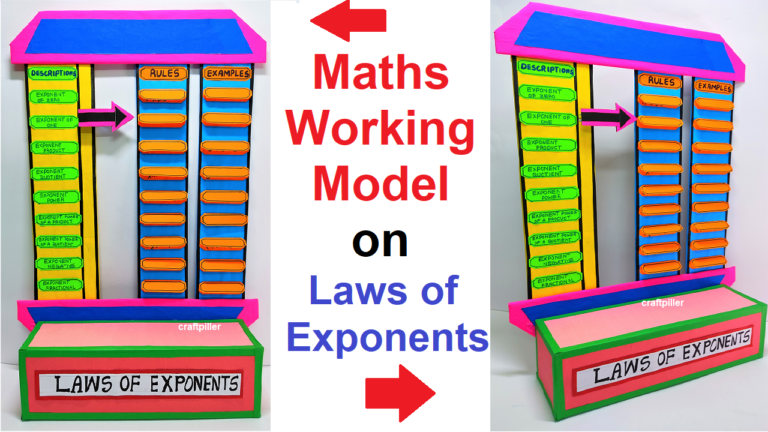 how to make math’s working model on laws of exponents - Science ...