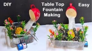 how to make table top waterfall fountain using coffee cup - Science ...
