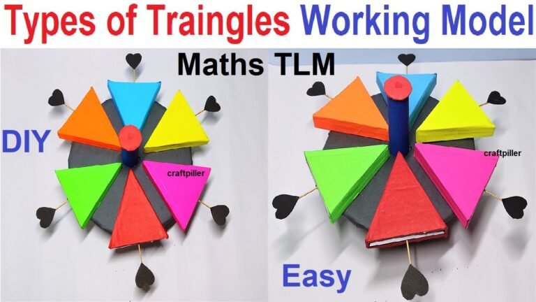 how to make types of triangles – maths tlm working model - Science ...
