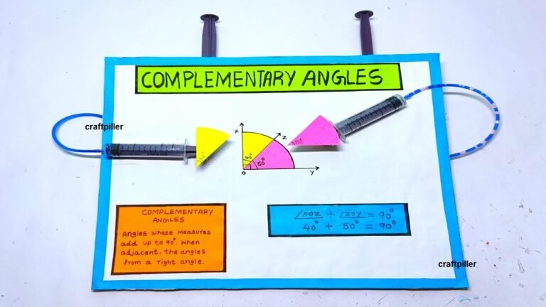 how to make complementary angles working model – maths tlm – diy ...