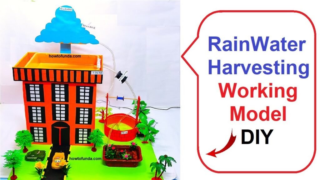 how to make rainwater harvesting working model for science exhibition - Science Projects | Maths ...