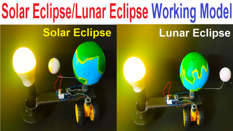 Solar And Lunar Eclipse Working Model Science Project For Exhibition Diy Earth Howtofunda