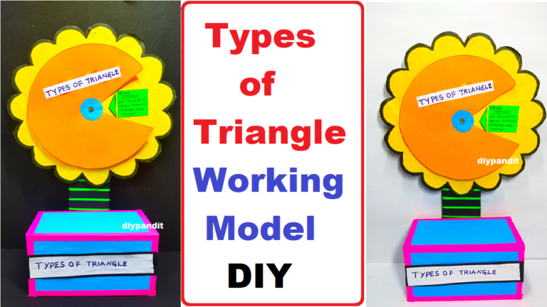 how to make types of triangle working model science exhibition ...