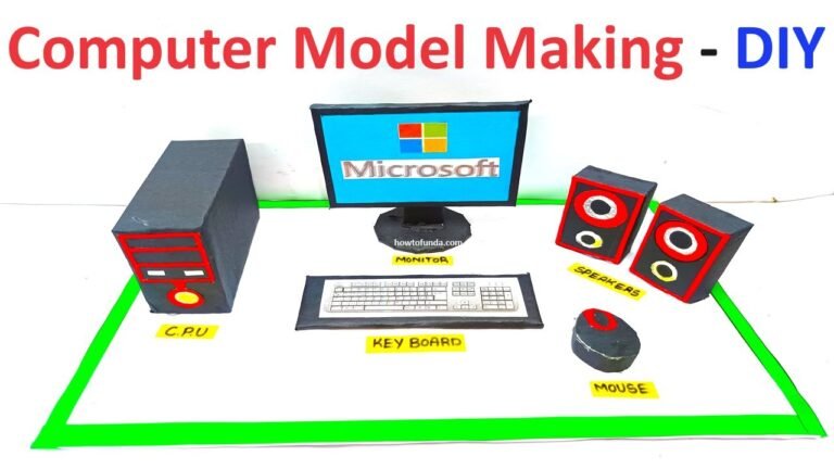 How To Make Computer Model Using Cardboard A Cpu Box Speaker Boxes A Mouse And A Keyboard