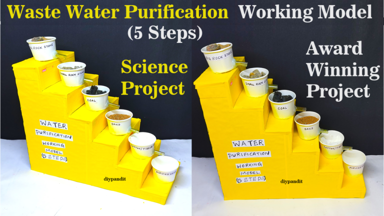 how to make waste water management working model with paper cups and ...