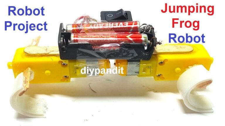 Amazing way of making the jumping frog robot making using robot dc motor project | DIY pandit ...