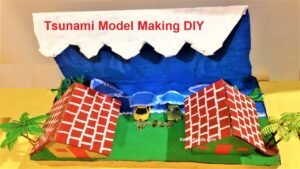 how to make 3D tsunami model (natural disaster) using cardboard ...