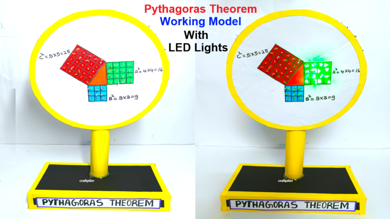 how to make working model of the Pythagorean theorem using LED lights ...