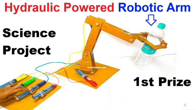 How to make Hydraulic Powered Robotic Arm Working Model - Science ...