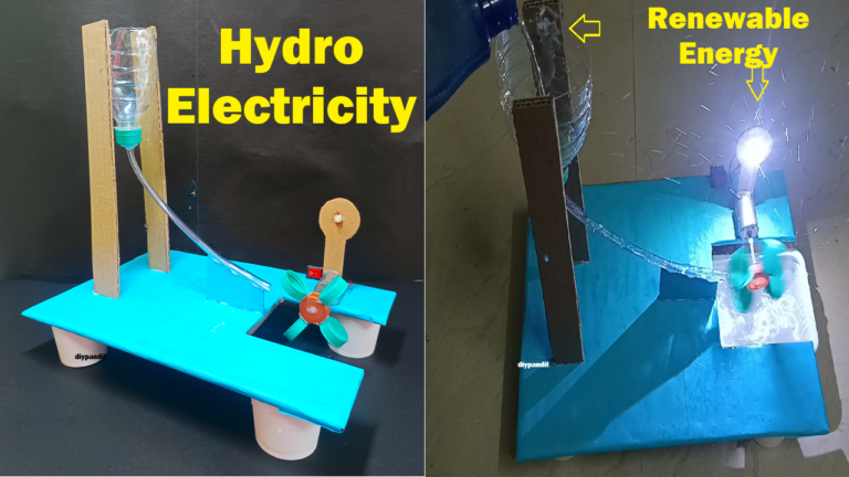 How To Make Hydroelectricity Working Model – DIY Science Exhibition ...